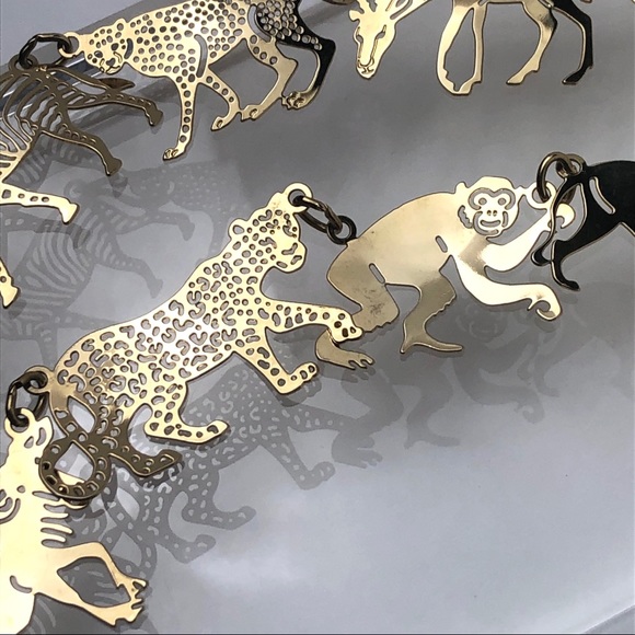 Wild Bryde | Jewelry | Host Pick Vtg Wild Bryde Safari Animals Gold ...